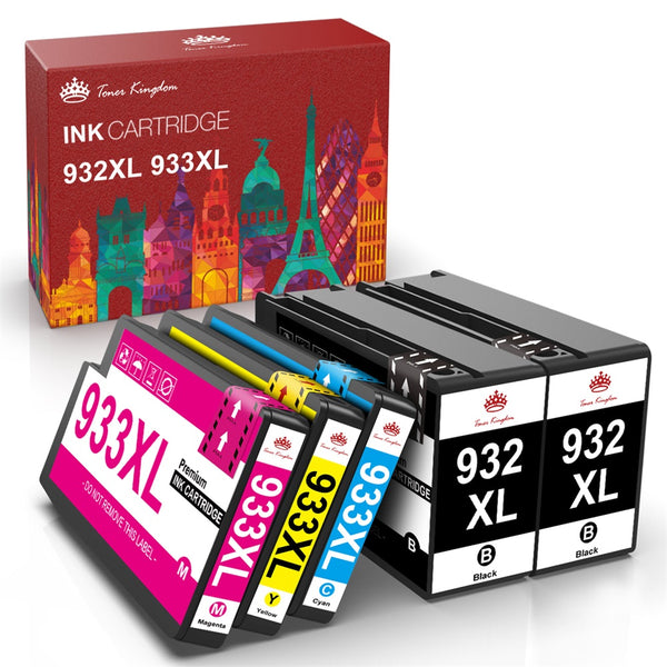 Cheap Compatible HP 932XL 933XL CMYK 4 Color Ink Cartridges by Toner Kingdom