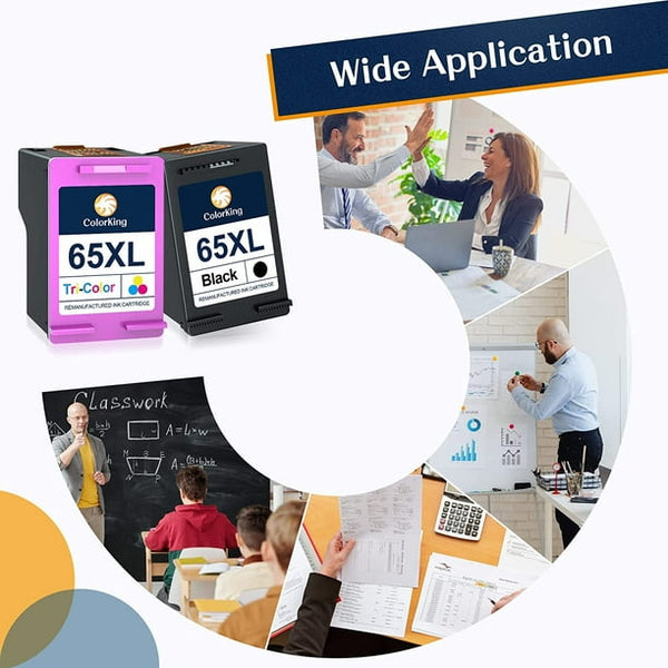 Colorking Ink Cartridge 65XL Black and Color-3 Pack – Toner Kingdom