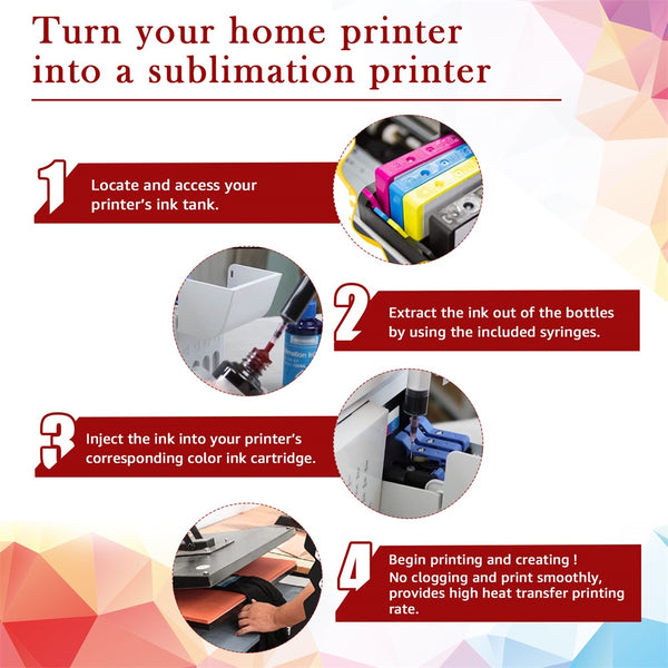 400ML Sublimation Ink Refill for Epson C88 C88+ Inkjet Printers - 4 Pa ...