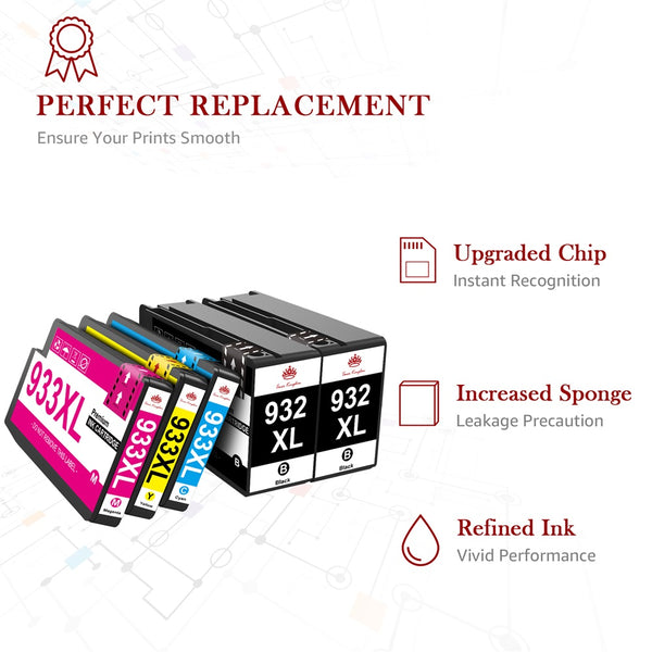 Cheap Compatible HP 932XL 933XL CMYK 4 Color Ink Cartridges by Toner ...